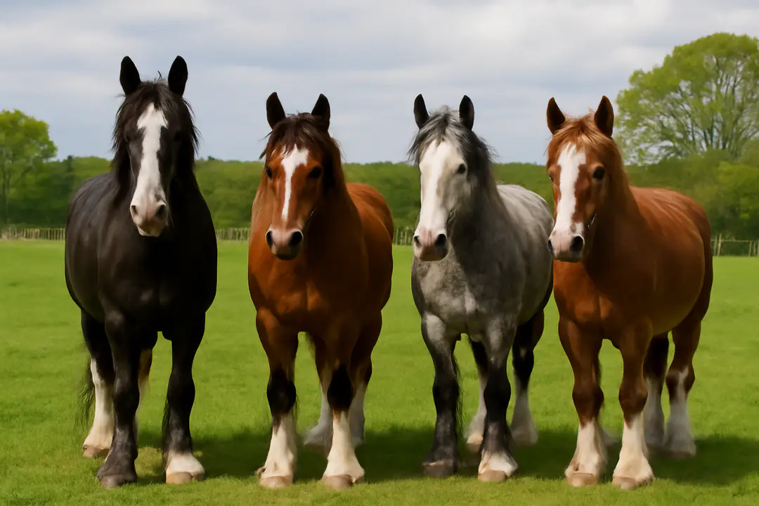 Shire Horse Coat Colors Guide: Variations, Care & Tips - Horse Names